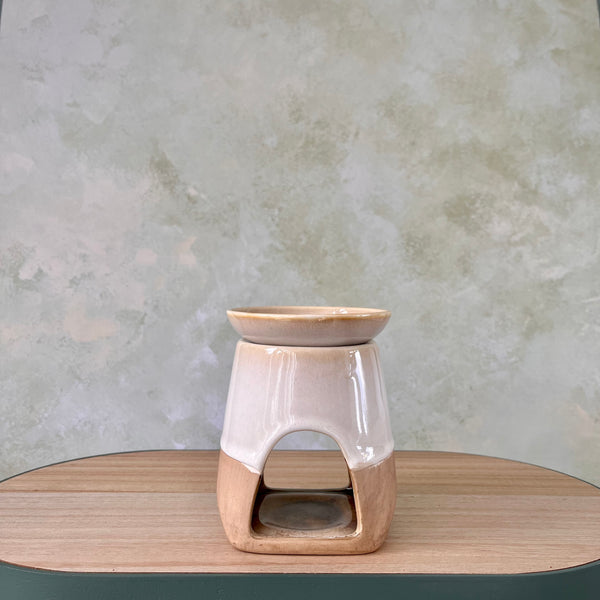 Ceramic Wax Burner - Stone – Sage & Grace UK